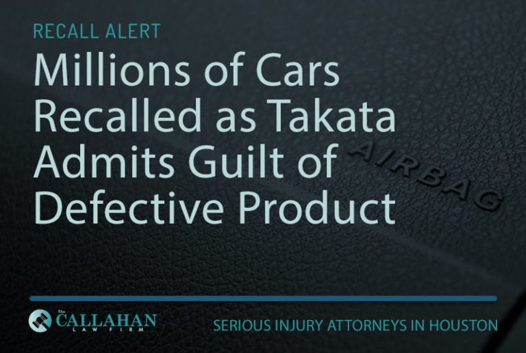 Takata Admits Guilt Of Defective Product The Callahan Law Firm